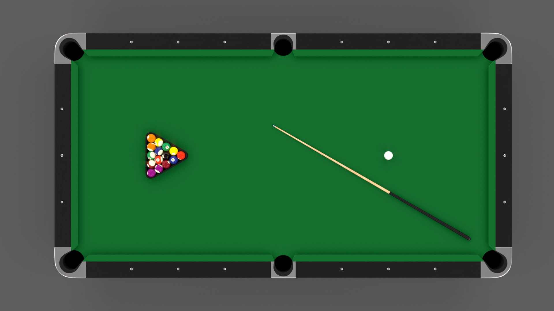 3D Model 8 Ball Pool Table - TurboSquid 1237477