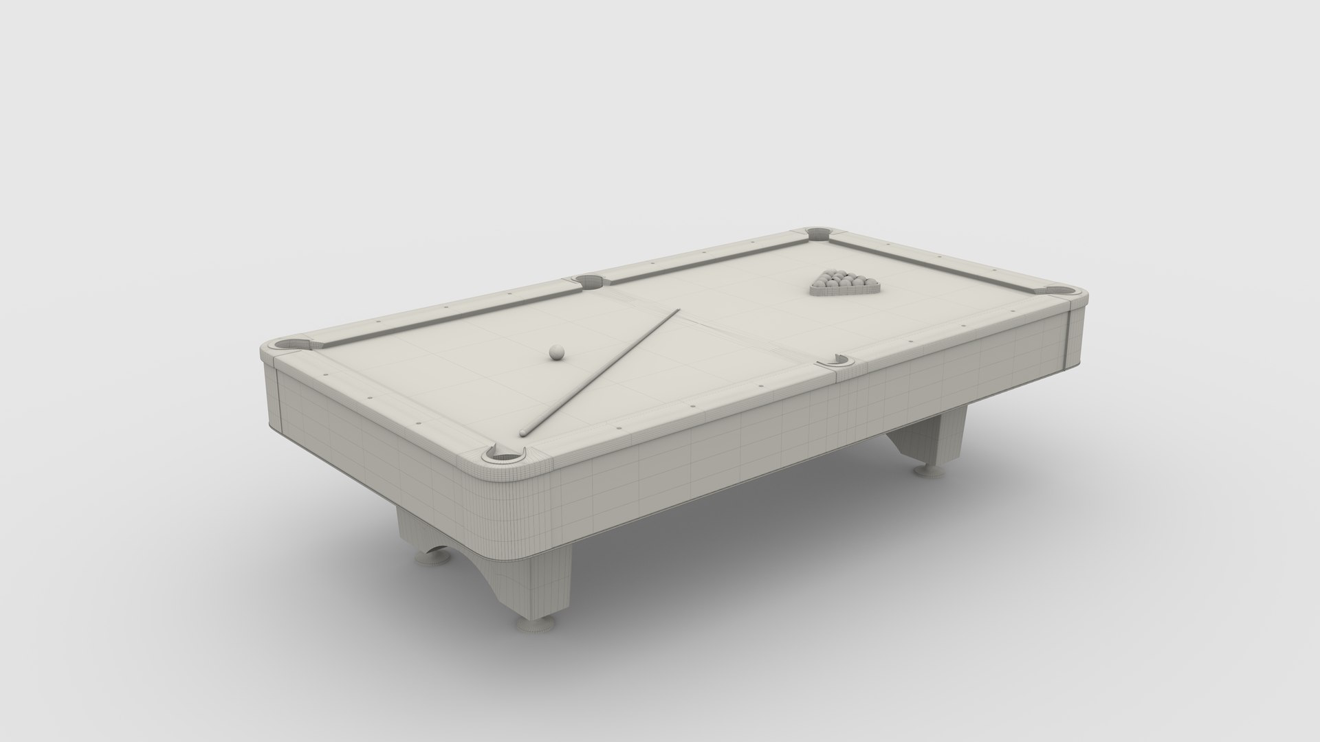 3D Model 8 Ball Pool Table - TurboSquid 1237477