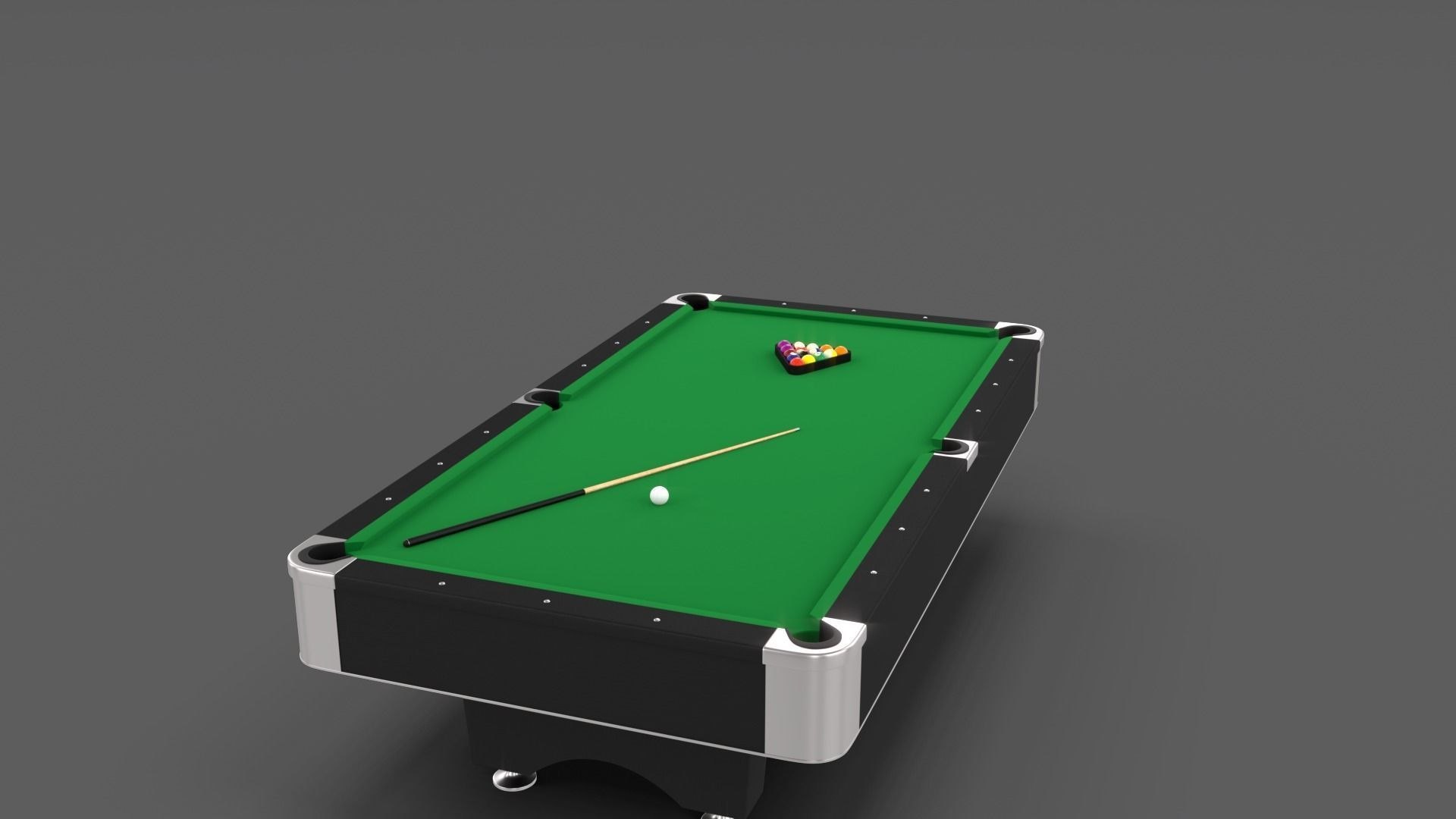 3D Model 8 Ball Pool Table - TurboSquid 1237477