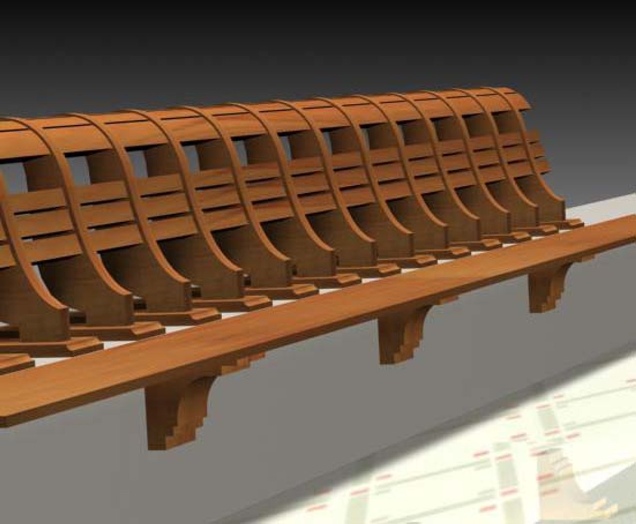 Houses Hand Rail 3d Model