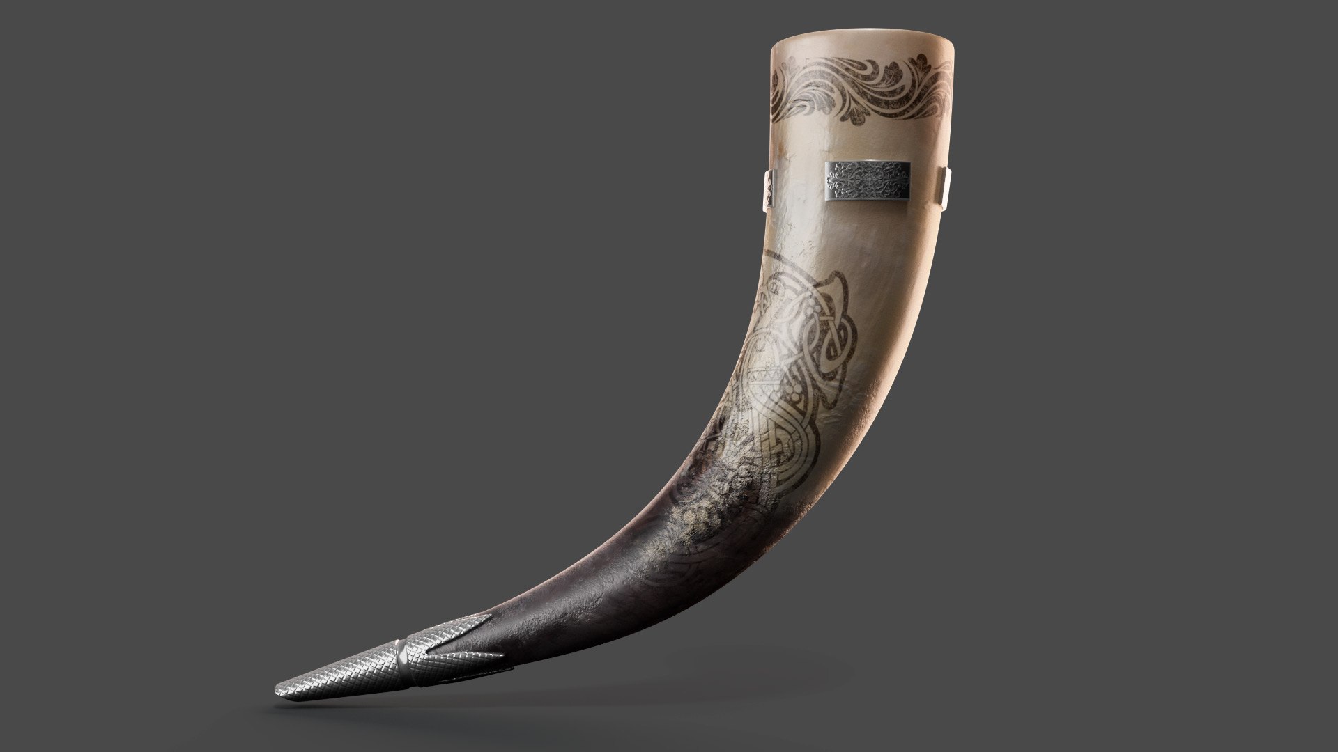 3D модель Medieval Horn 8K PBR Textures - TurboSquid 2060772