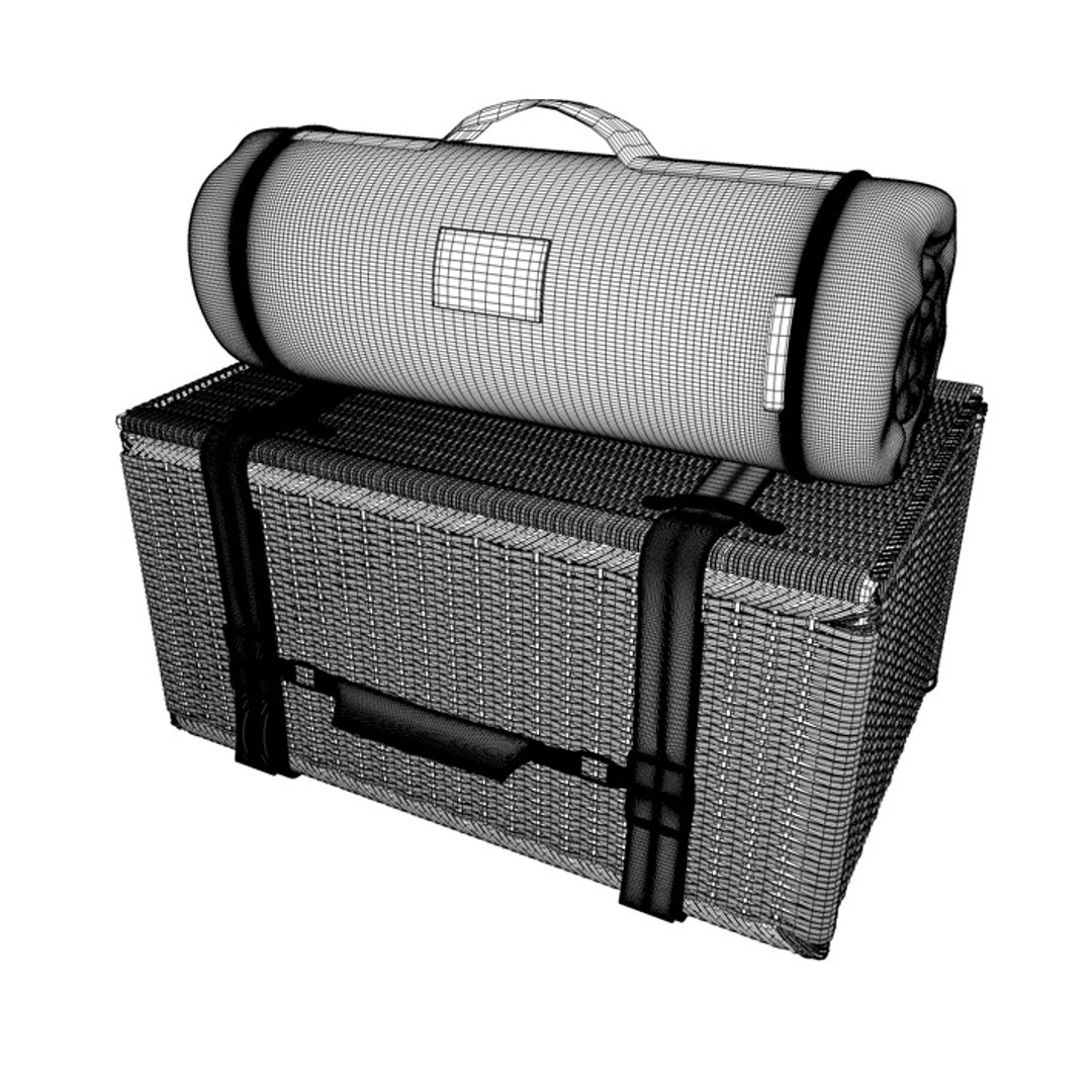 3d Outdoor Picnic Hamper Model