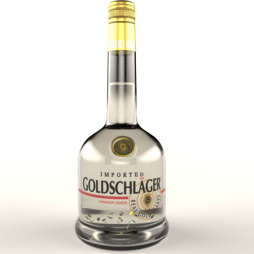GoldSchlager Schnapps Liqueur Alcohol Bottle 3D Model - TurboSquid 2418842