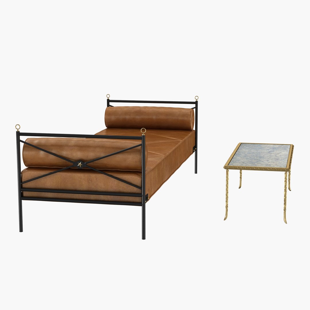 3D Model Daybed Table Rare Bronze - TurboSquid 1326095