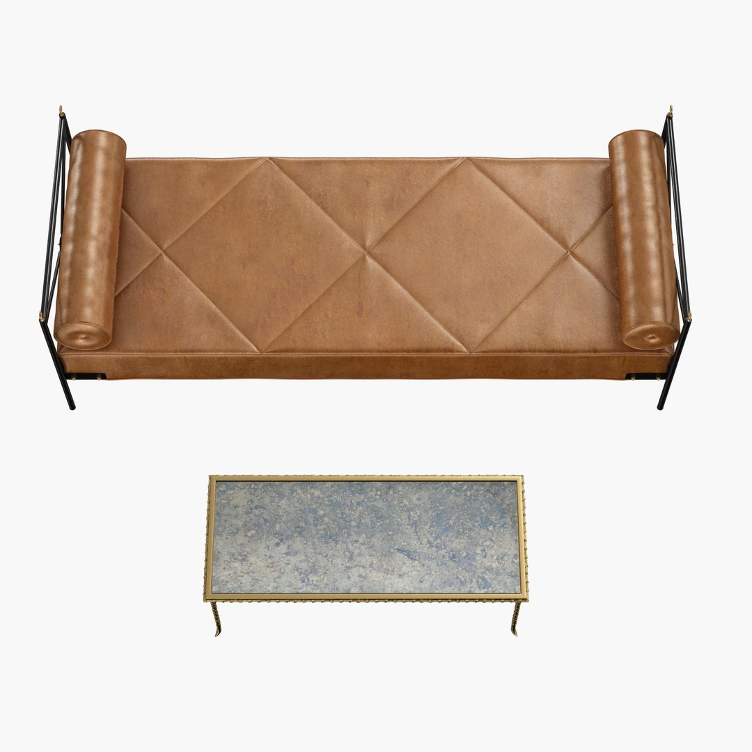 3D Model Daybed Table Rare Bronze - TurboSquid 1326095