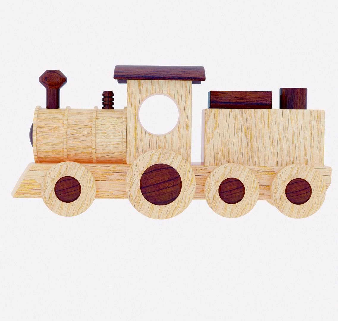 Wood steam train 3D model - TurboSquid 1419385