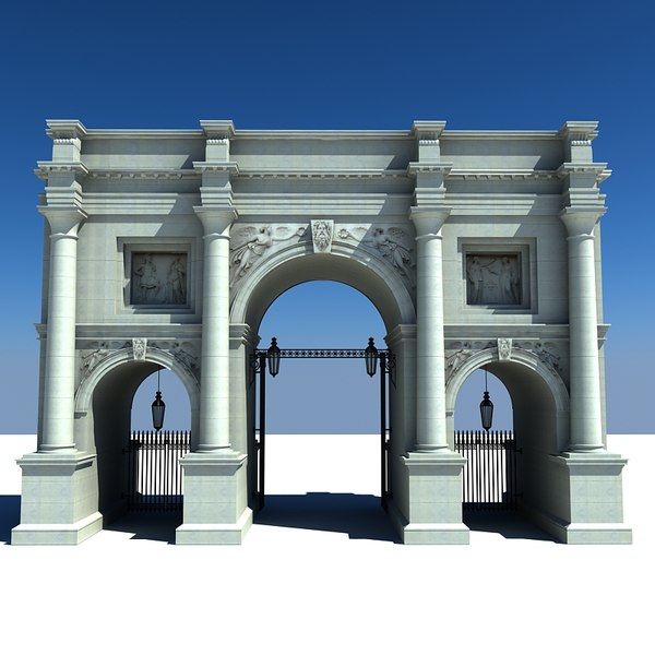 marble arch london landmark 3d model