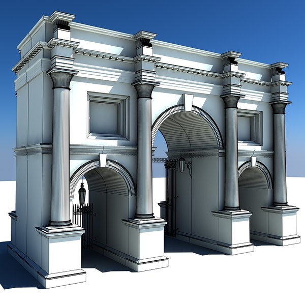 marble arch london landmark 3d model