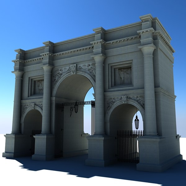 marble arch london landmark 3d model