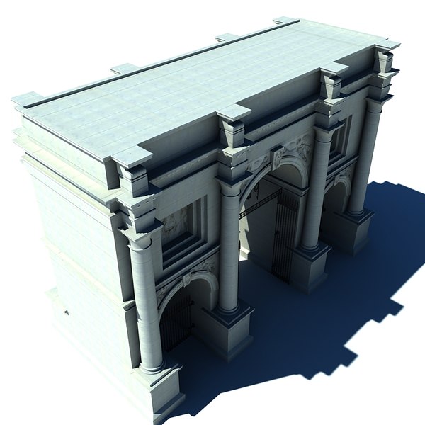 marble arch london landmark 3d model