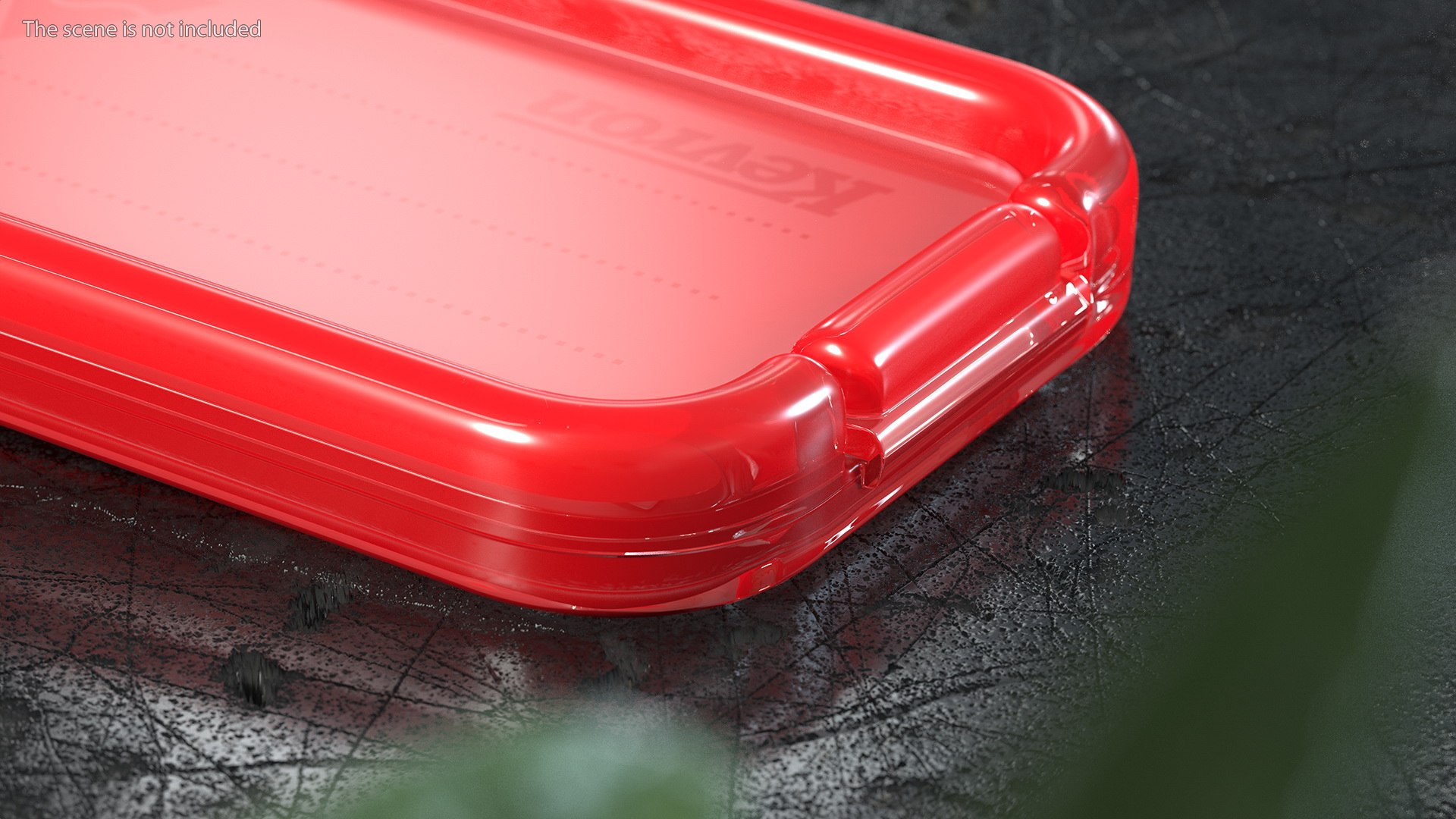 3D Kevron Plastic Key Tag Red Open - TurboSquid 1781637