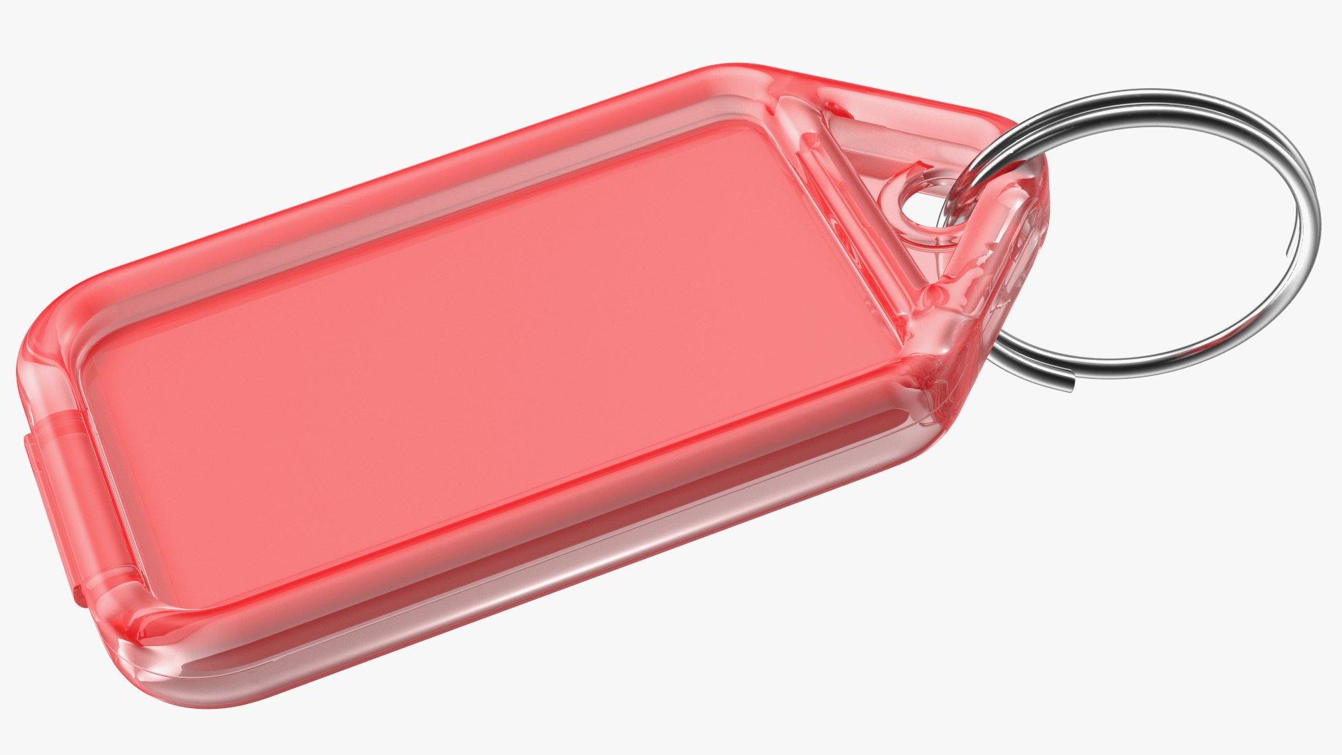 3D Kevron Plastic Key Tag Red Open - TurboSquid 1781637