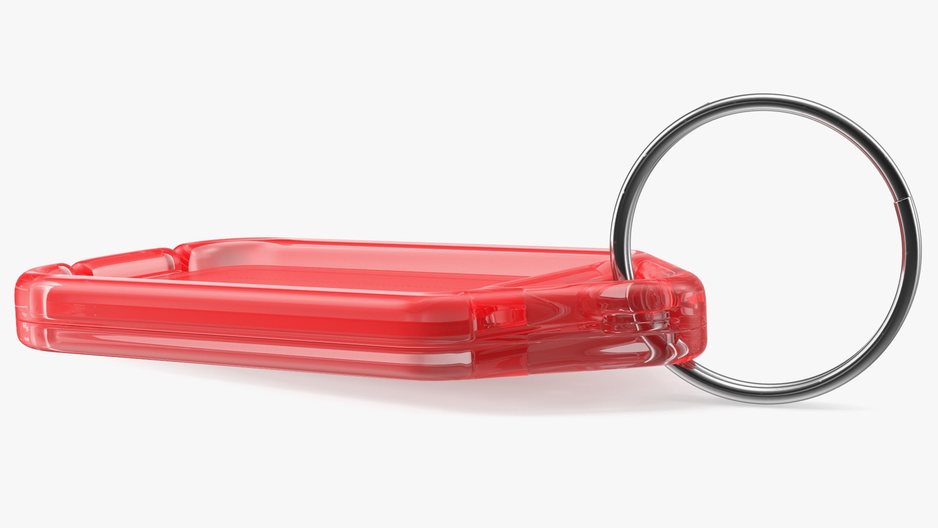 3D Kevron Plastic Key Tag Red Open - TurboSquid 1781637