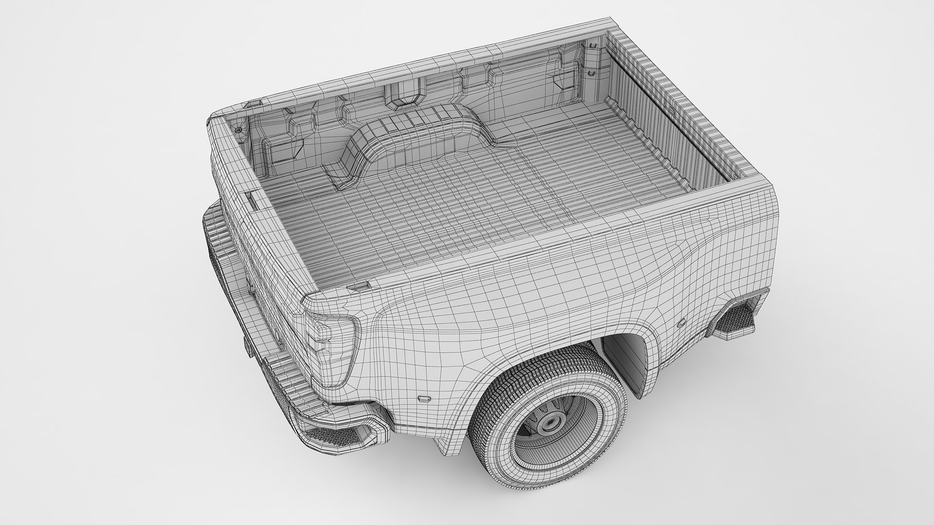 3D Pickup Truck Generic Back Trunk 04 Model - TurboSquid 1836800
