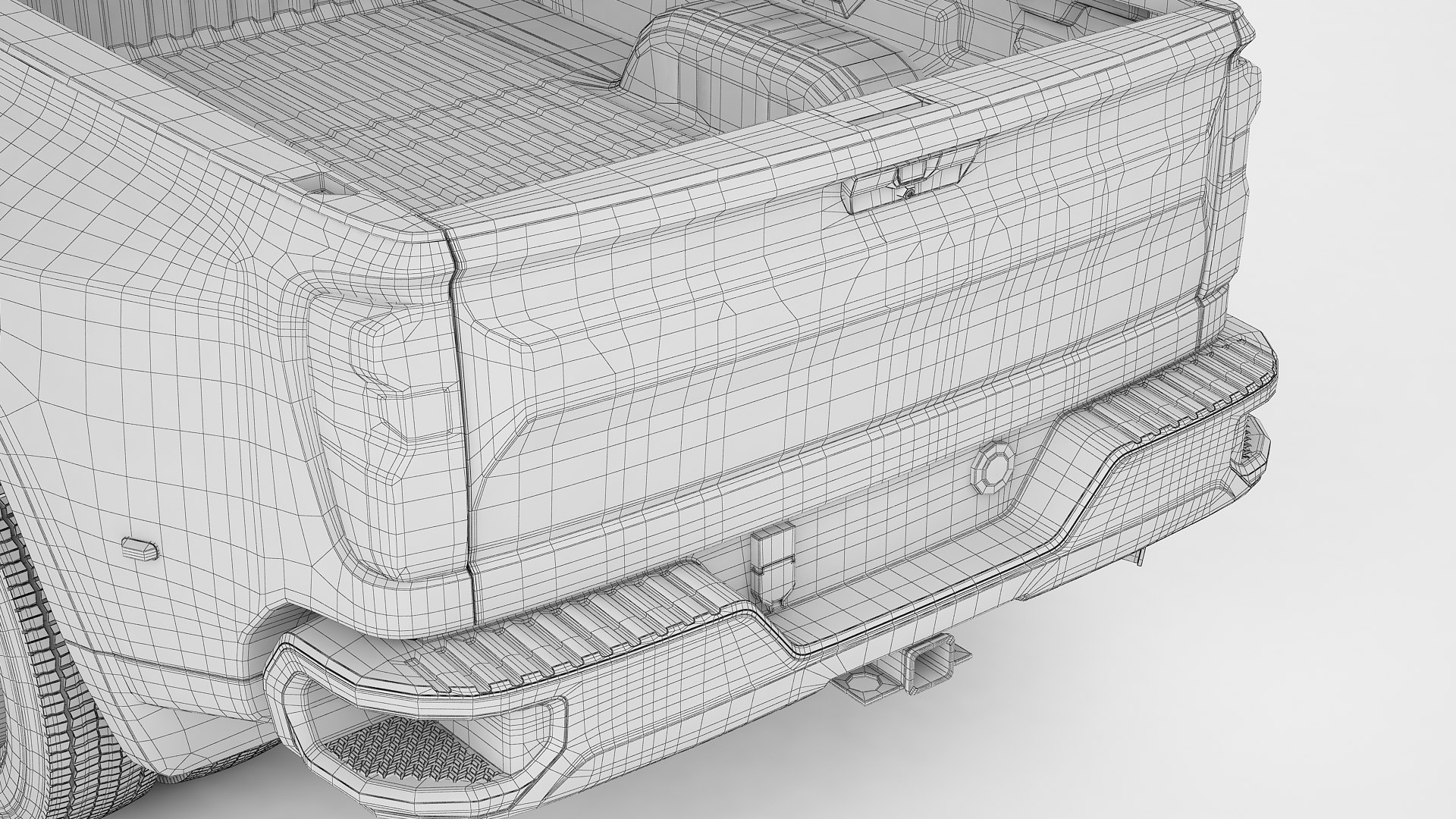 3D Pickup Truck Generic Back Trunk 04 Model - TurboSquid 1836800