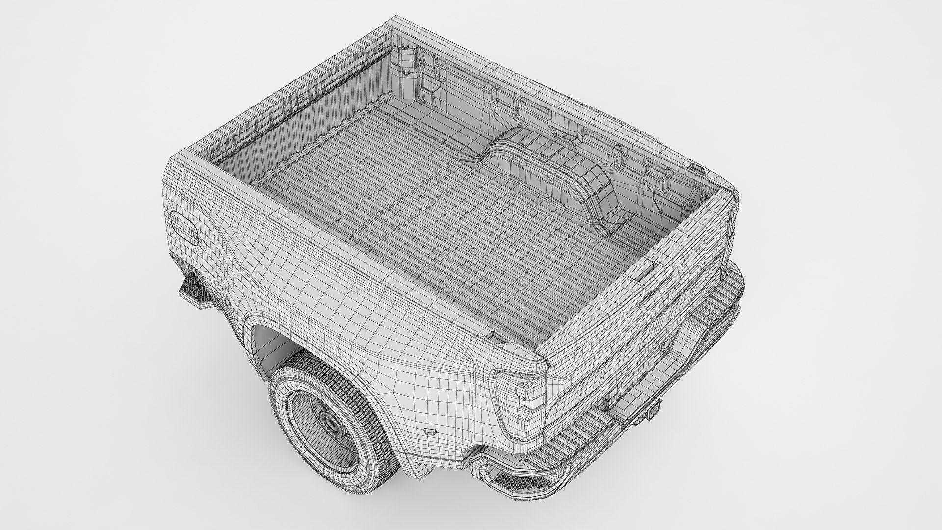 3D Pickup Truck Generic Back Trunk 04 Model - TurboSquid 1836800