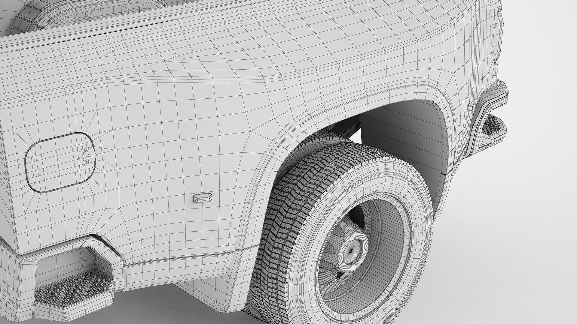 3D Pickup Truck Generic Back Trunk 04 Model - TurboSquid 1836800