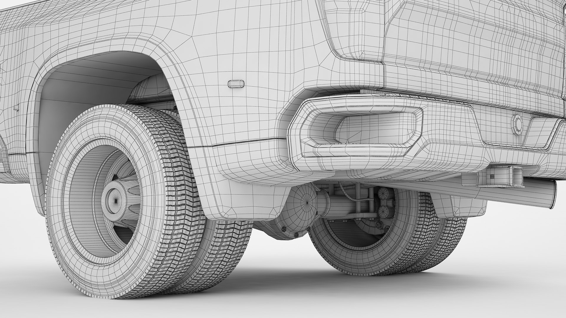 3D Pickup Truck Generic Back Trunk 04 Model - TurboSquid 1836800
