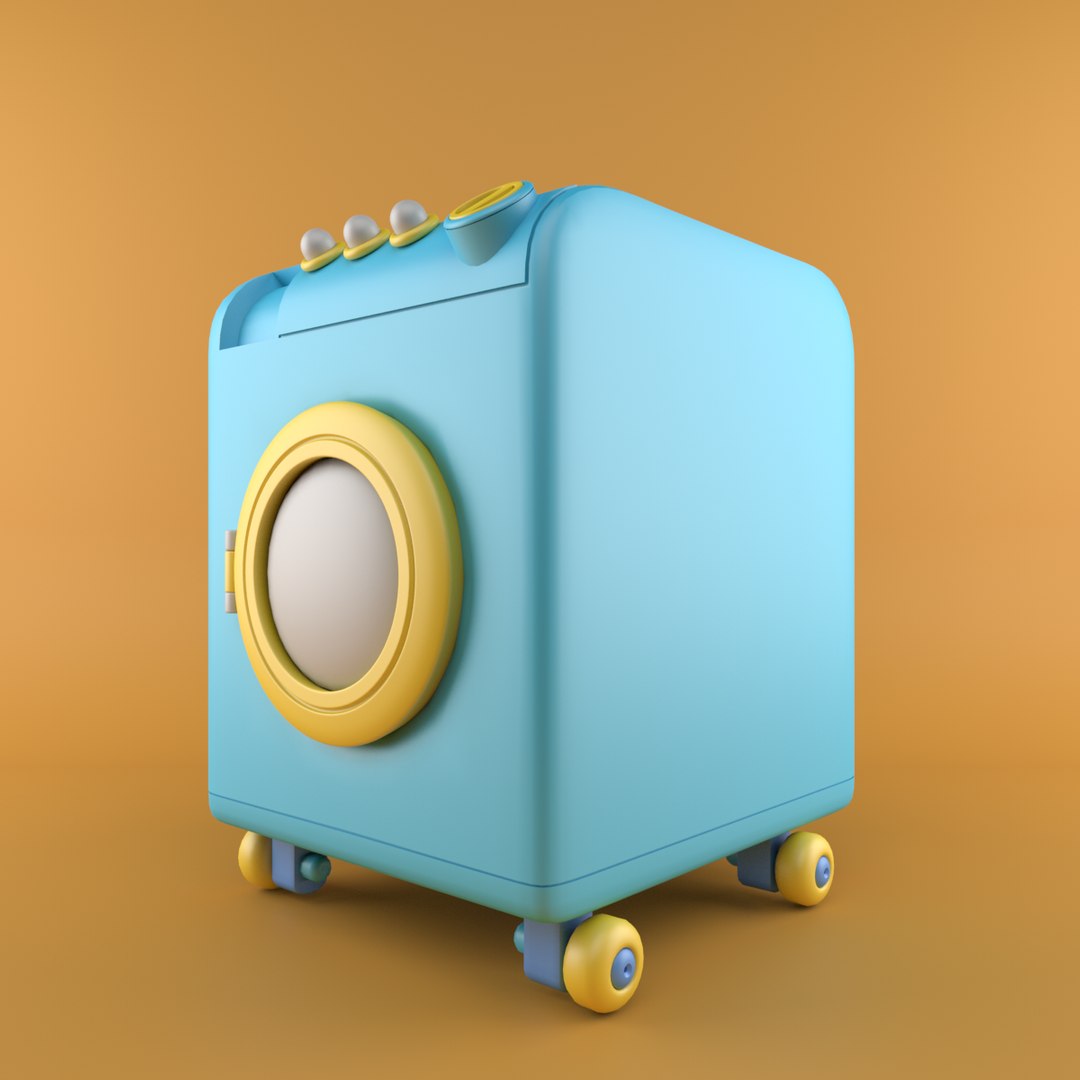 3D washing machine - TurboSquid 1384298