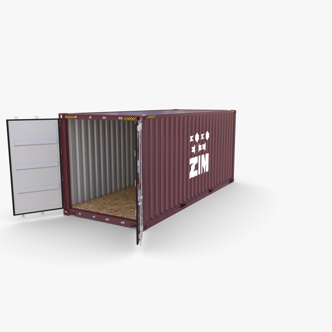 20ft Shipping Container ZIM Model - TurboSquid 1775140