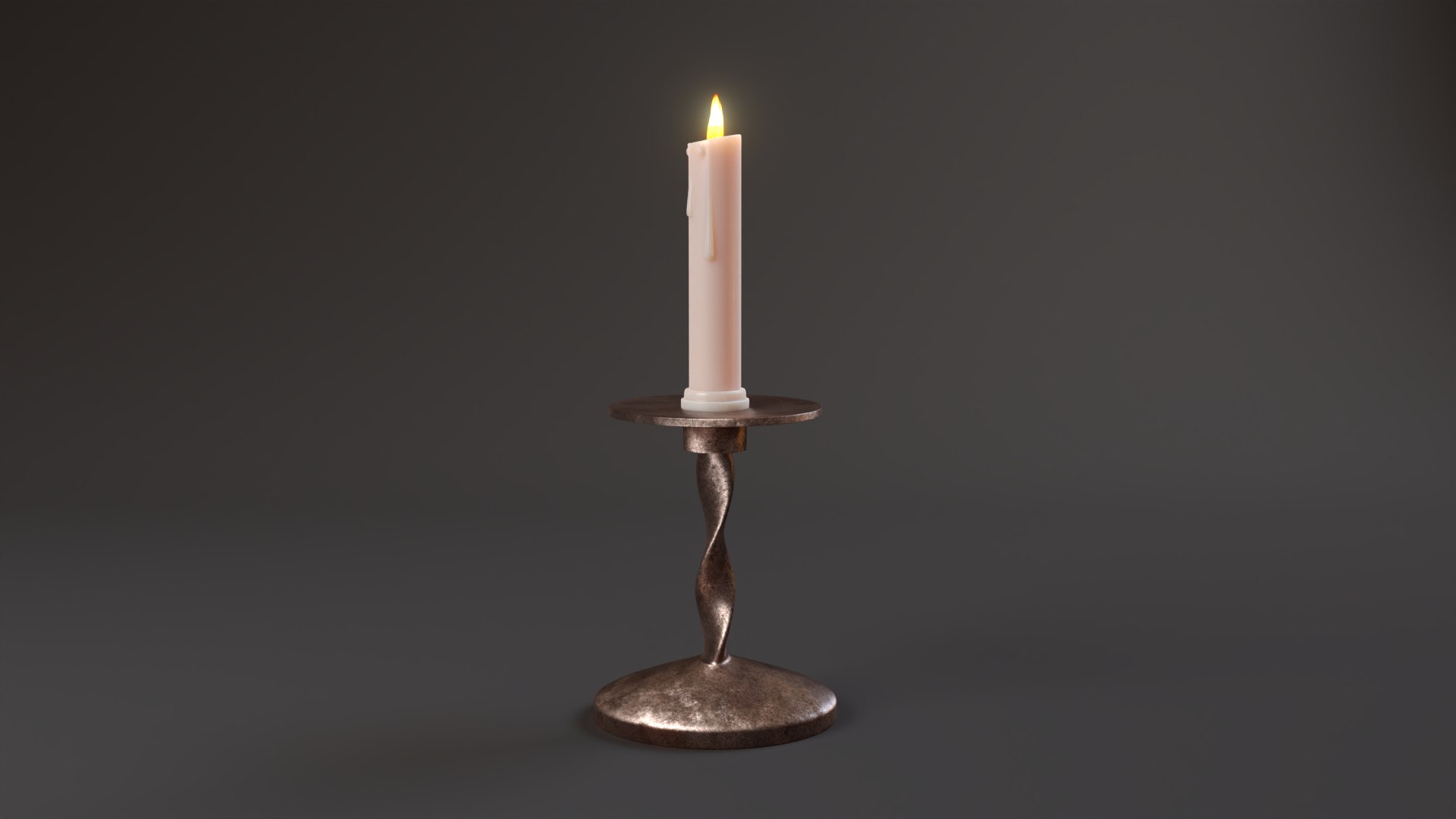 3D Candle With Stand model - TurboSquid 2074194