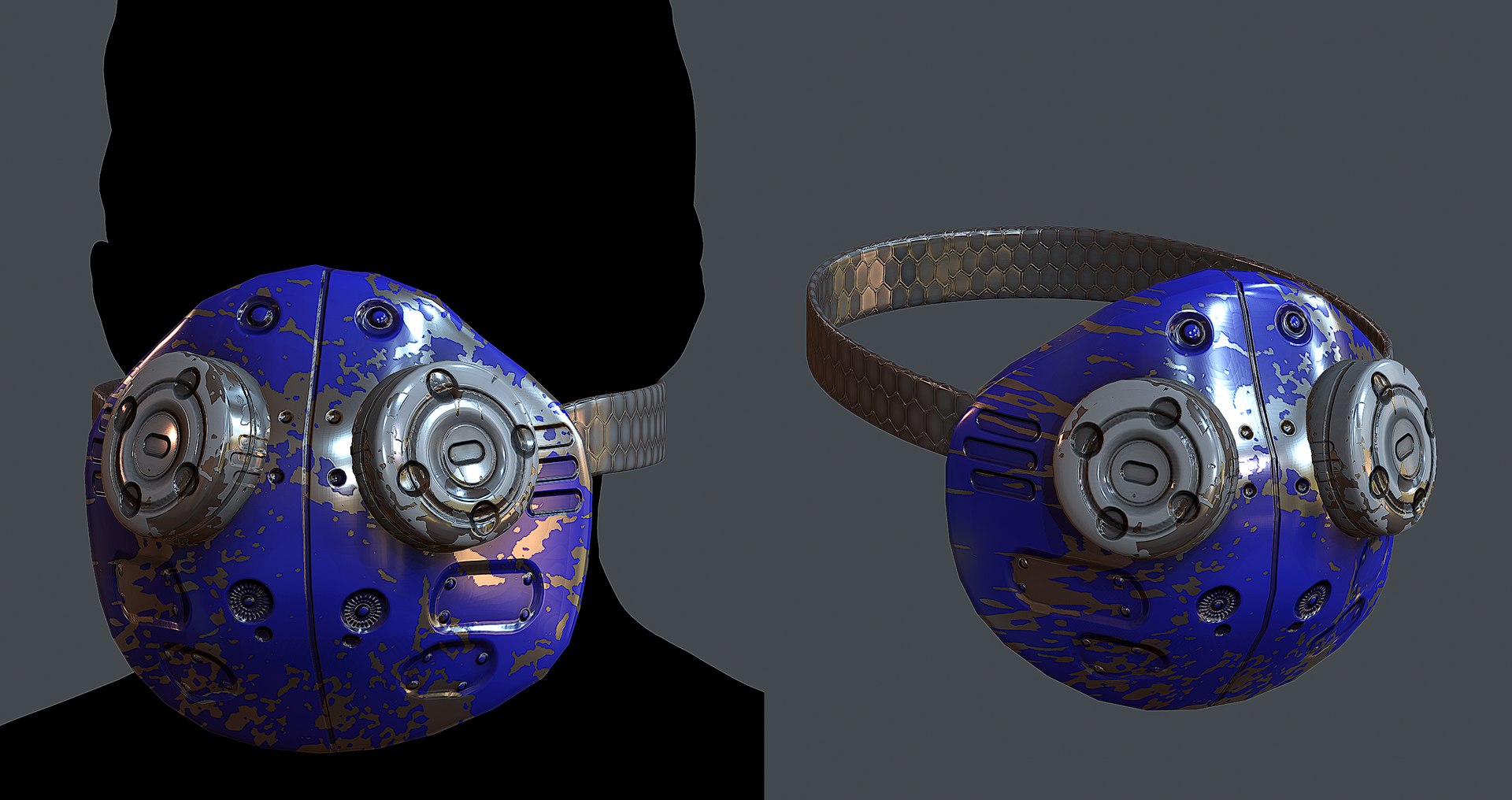 3D Gas Mask Respirator Scifi Futuristic 3D Model - TurboSquid 1744351