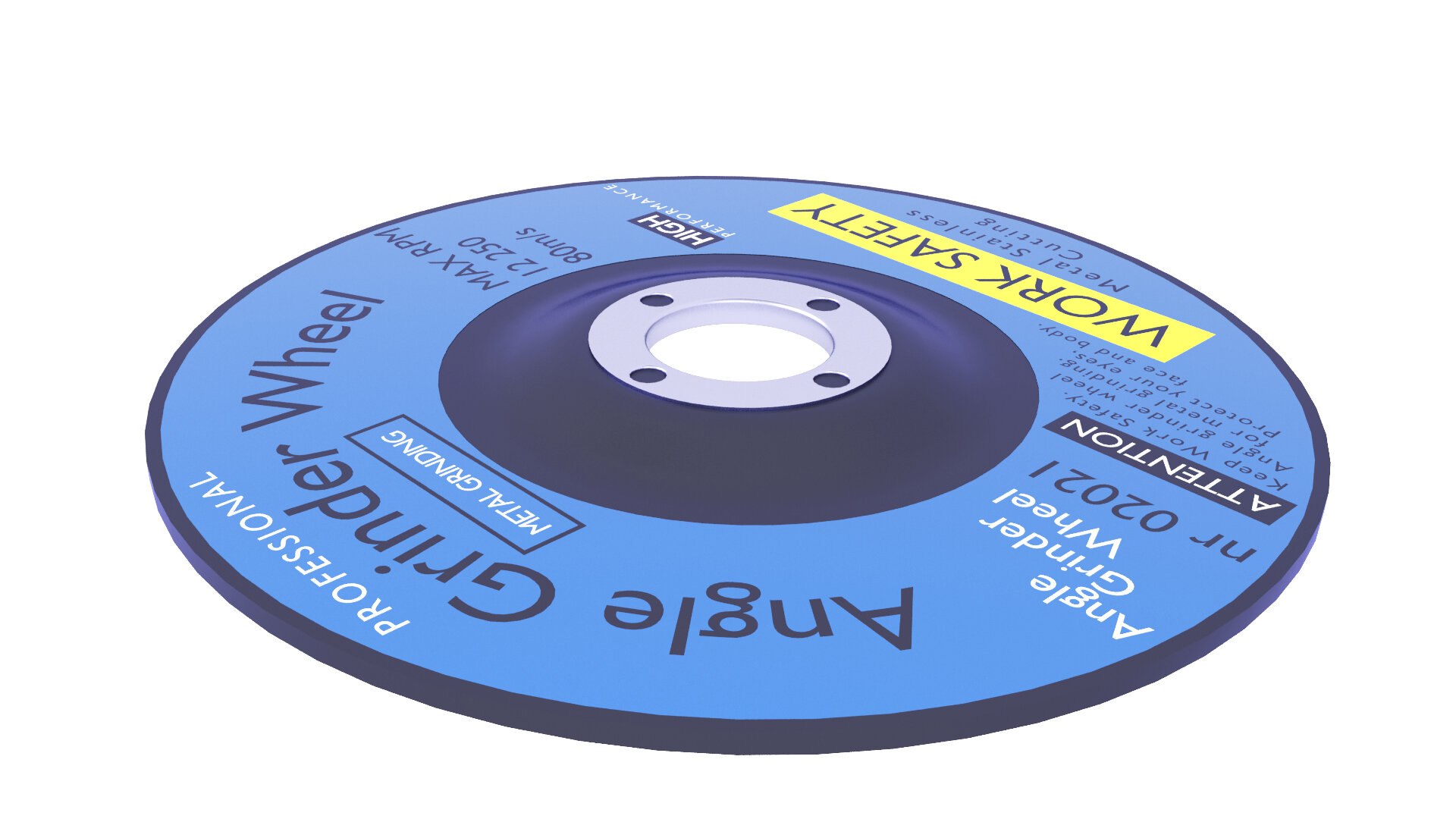 Angle Grinder Grinding Wheel 3D Model - TurboSquid 1784836