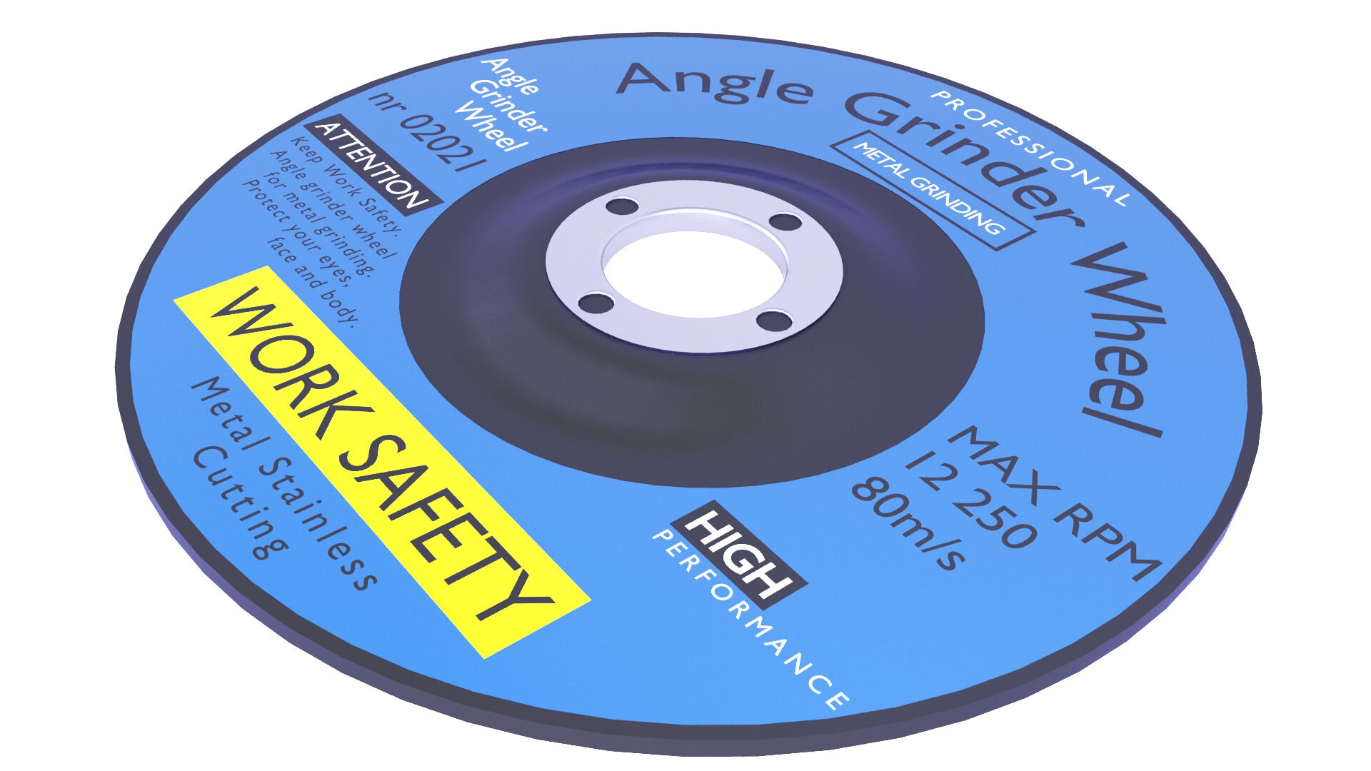 Angle Grinder Grinding Wheel 3D Model - TurboSquid 1784836