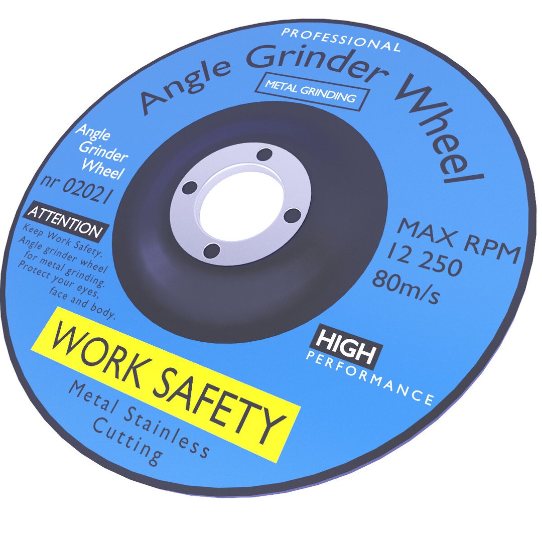 Angle Grinder Grinding Wheel 3D Model - TurboSquid 1784836