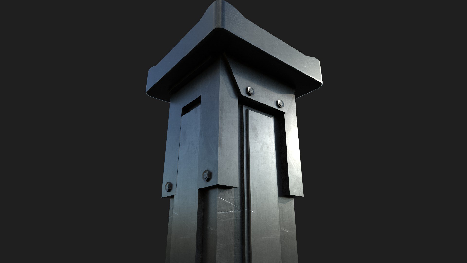 3D Cyberpunk Street Metal Beam - TurboSquid 1978297