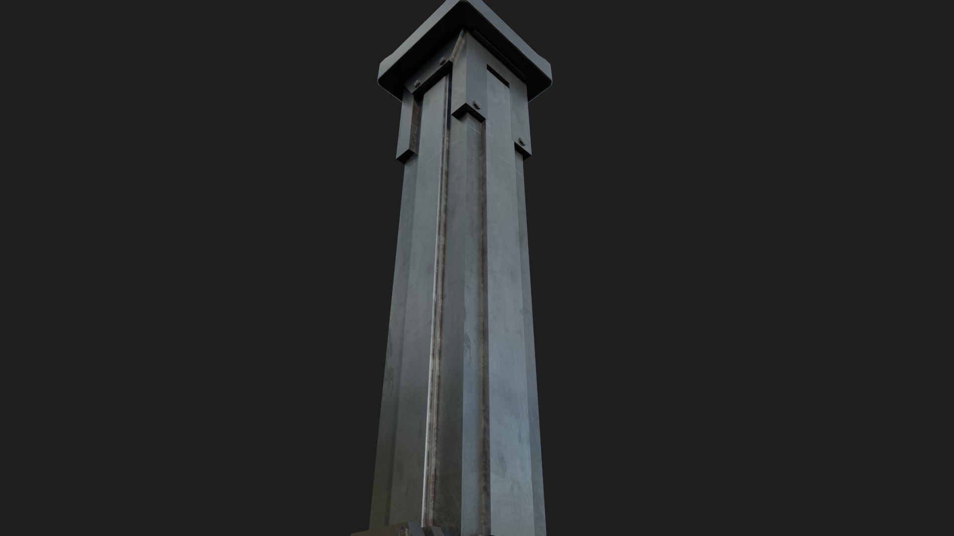 3D Cyberpunk Street Metal Beam - TurboSquid 1978297