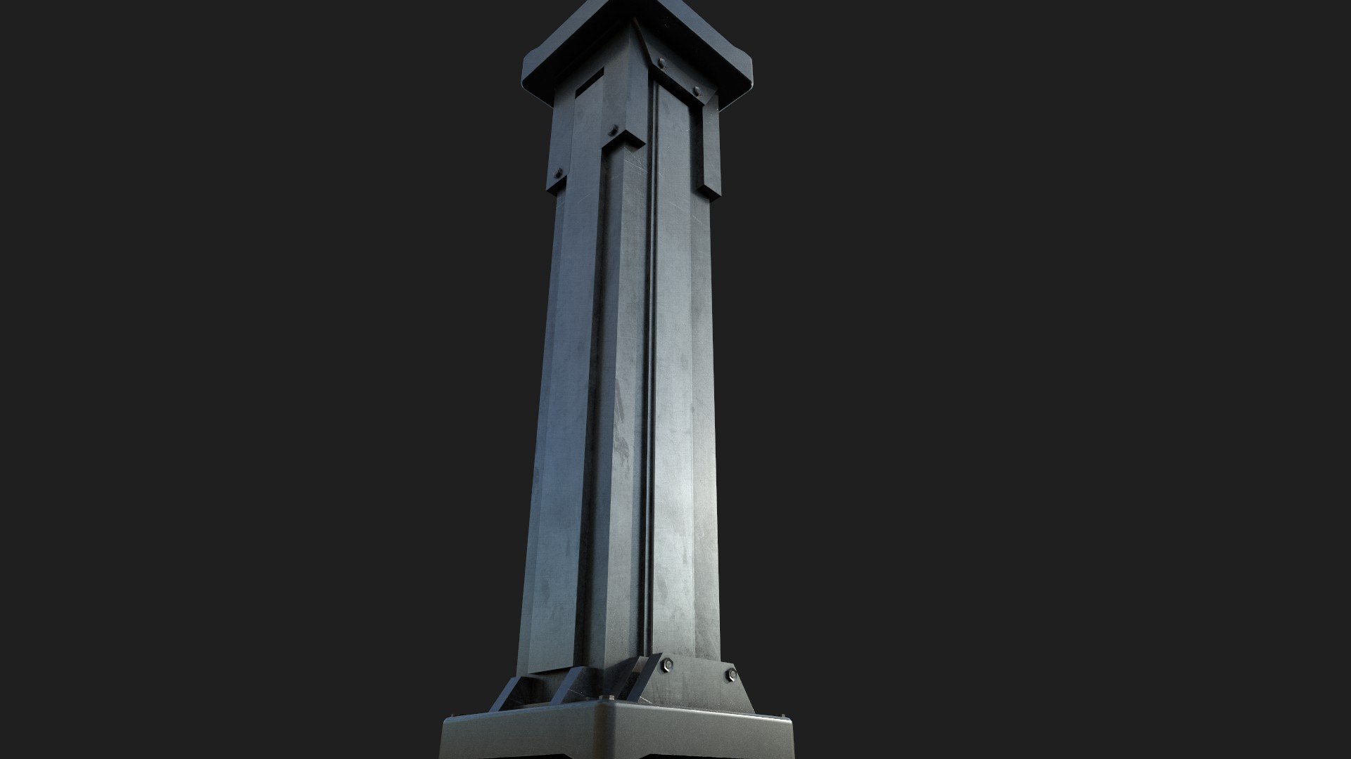 3D Cyberpunk Street Metal Beam - TurboSquid 1978297