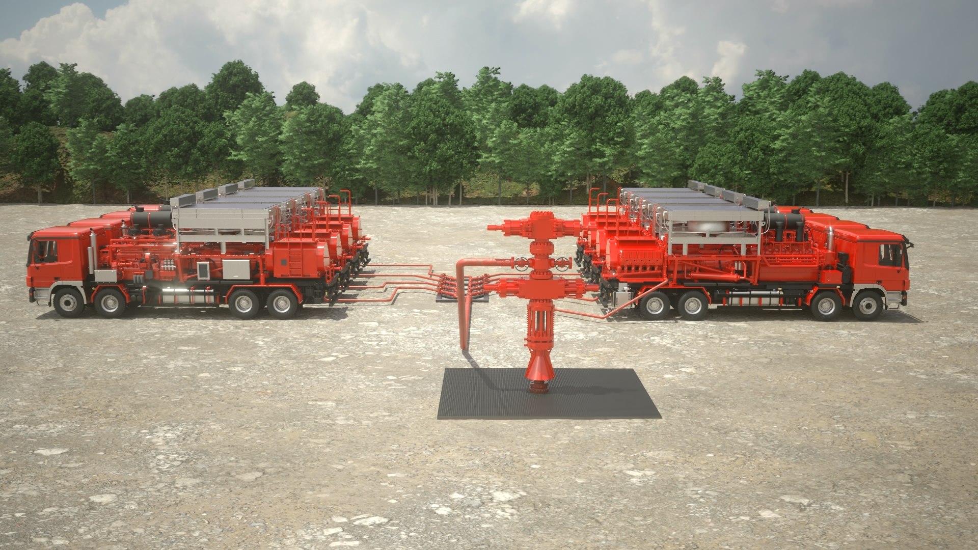 Mercedes Benz Oilfield Heavy-duty Fracturing Truck 3D Model ...