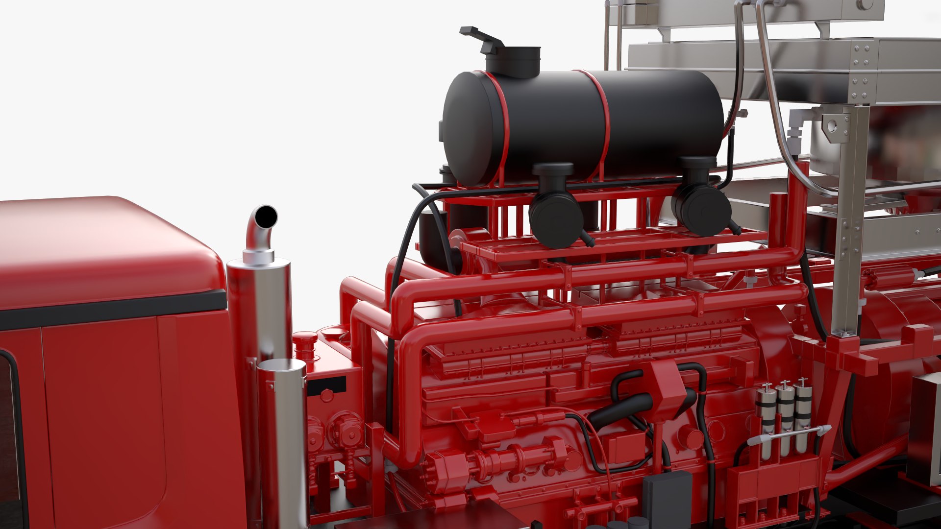 Mercedes Benz Oilfield Heavy-duty Fracturing Truck 3D Model ...