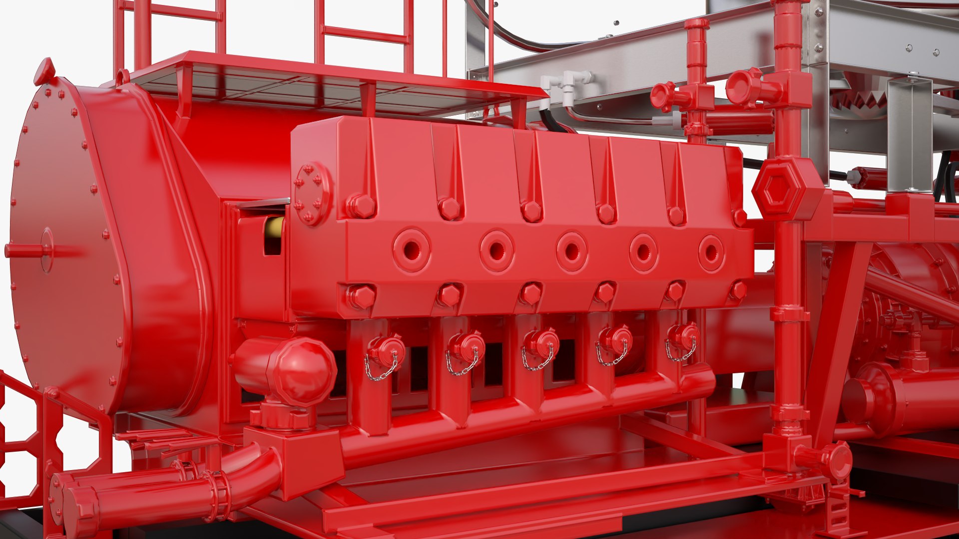 Mercedes Benz Oilfield Heavy-duty Fracturing Truck 3D Model ...