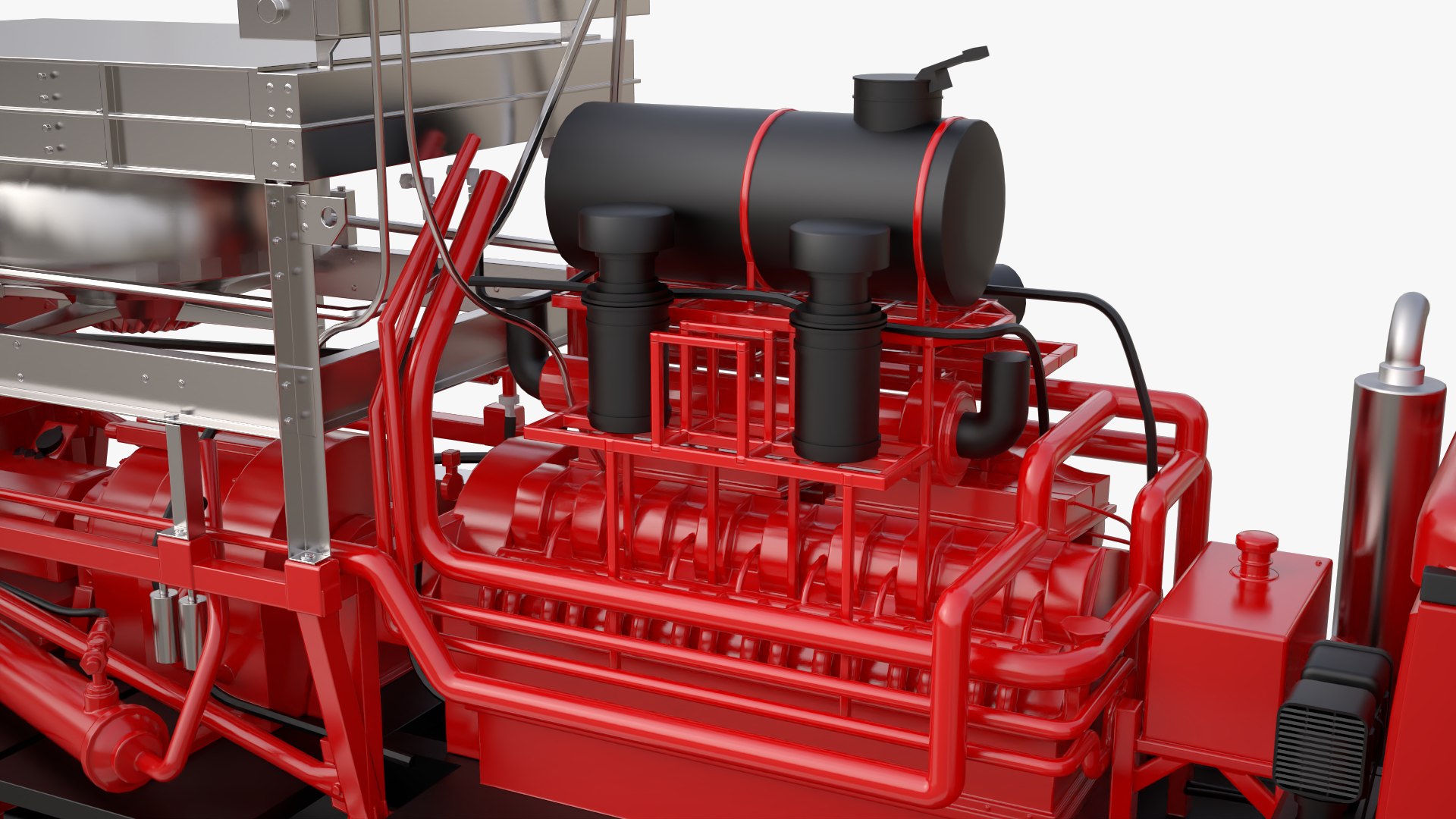 Mercedes Benz Oilfield Heavy-duty Fracturing Truck 3D Model ...