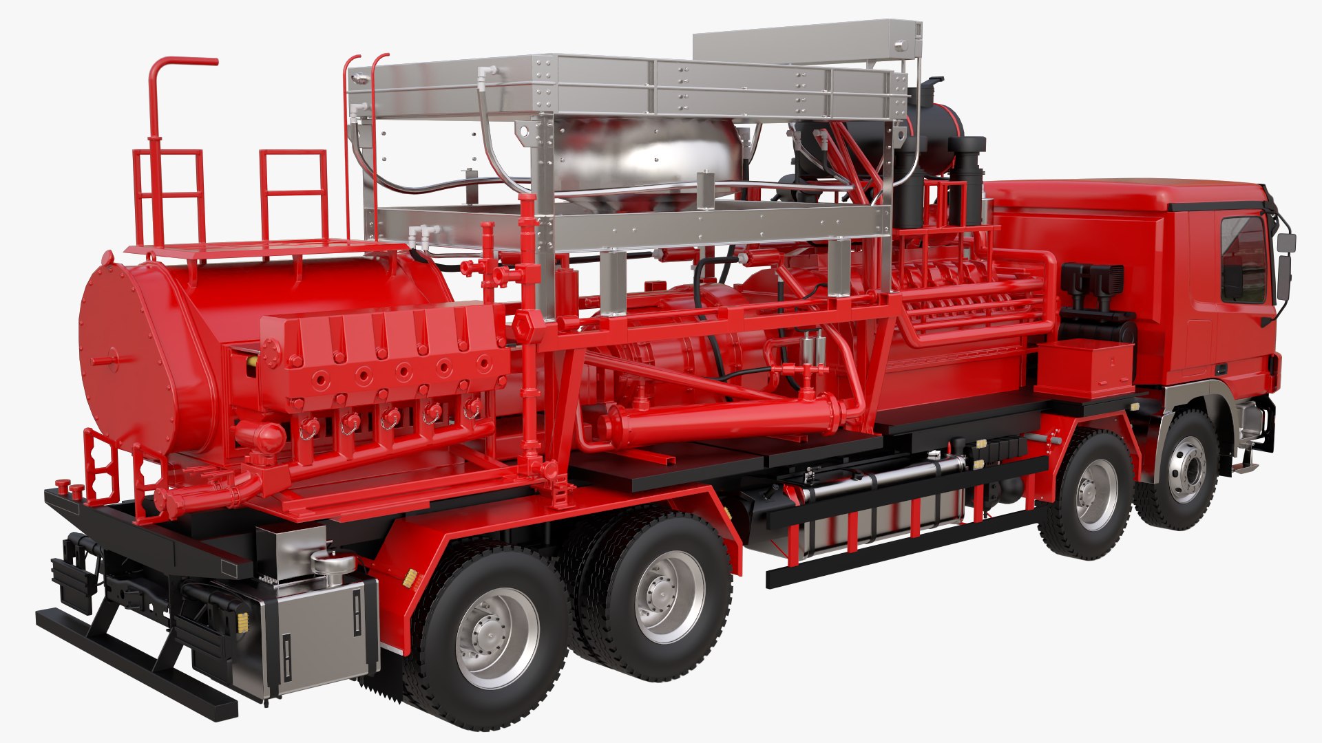 Mercedes Benz Oilfield Heavy-duty Fracturing Truck 3D Model ...