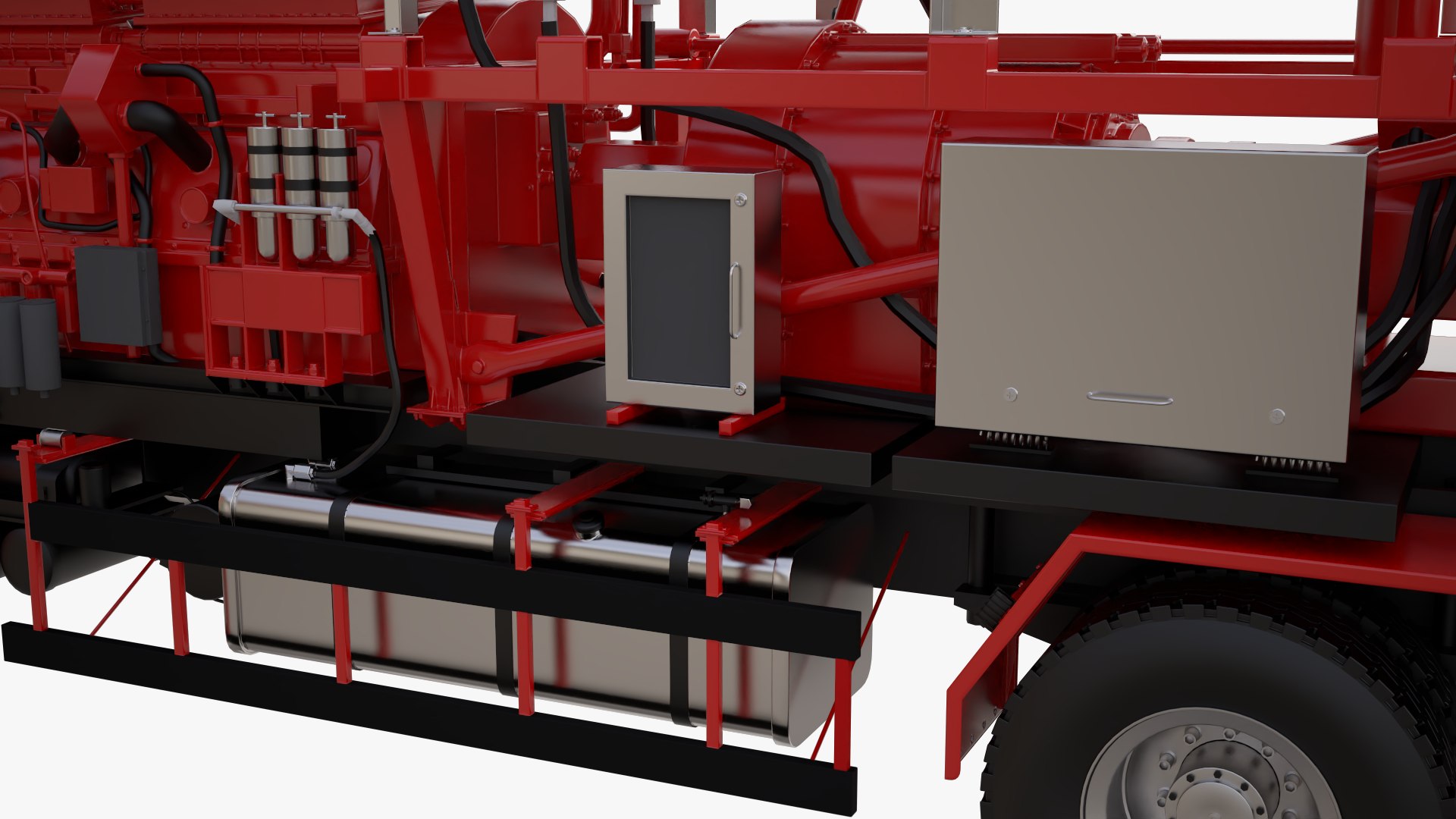 Mercedes Benz Oilfield Heavy-duty Fracturing Truck 3D Model ...