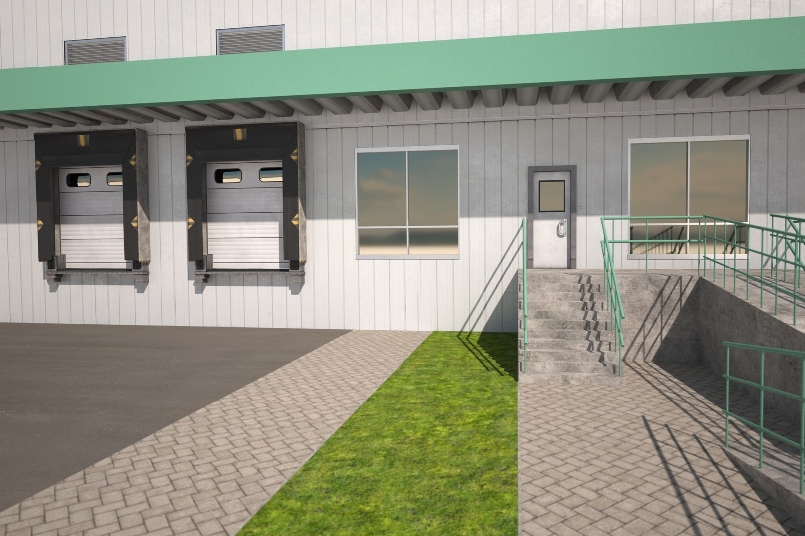 3d Model Cargo Magazine Building