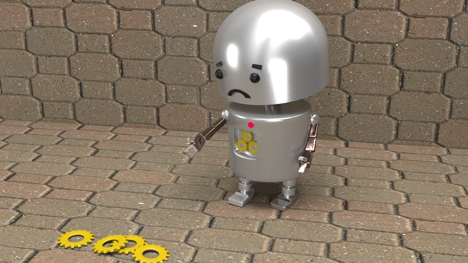 3D sad robot - TurboSquid 1685083