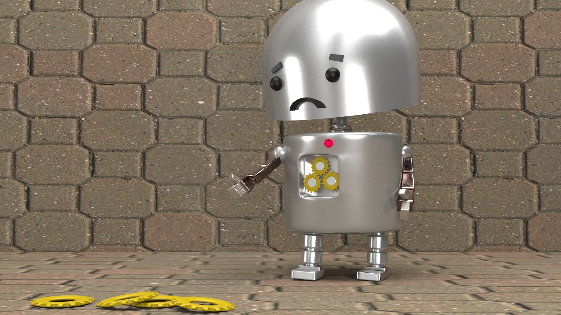 3D sad robot - TurboSquid 1685083