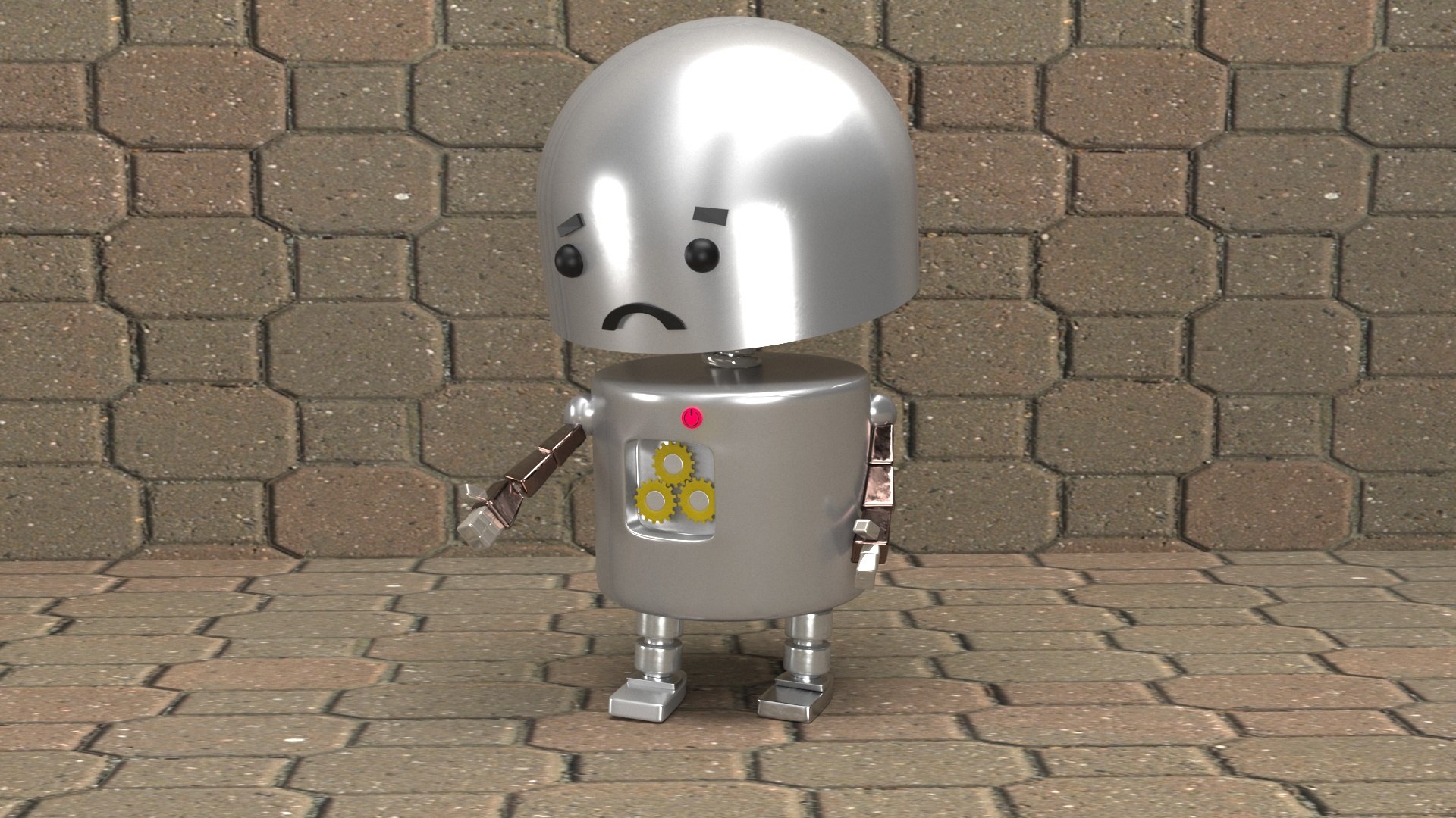 3D sad robot - TurboSquid 1685083