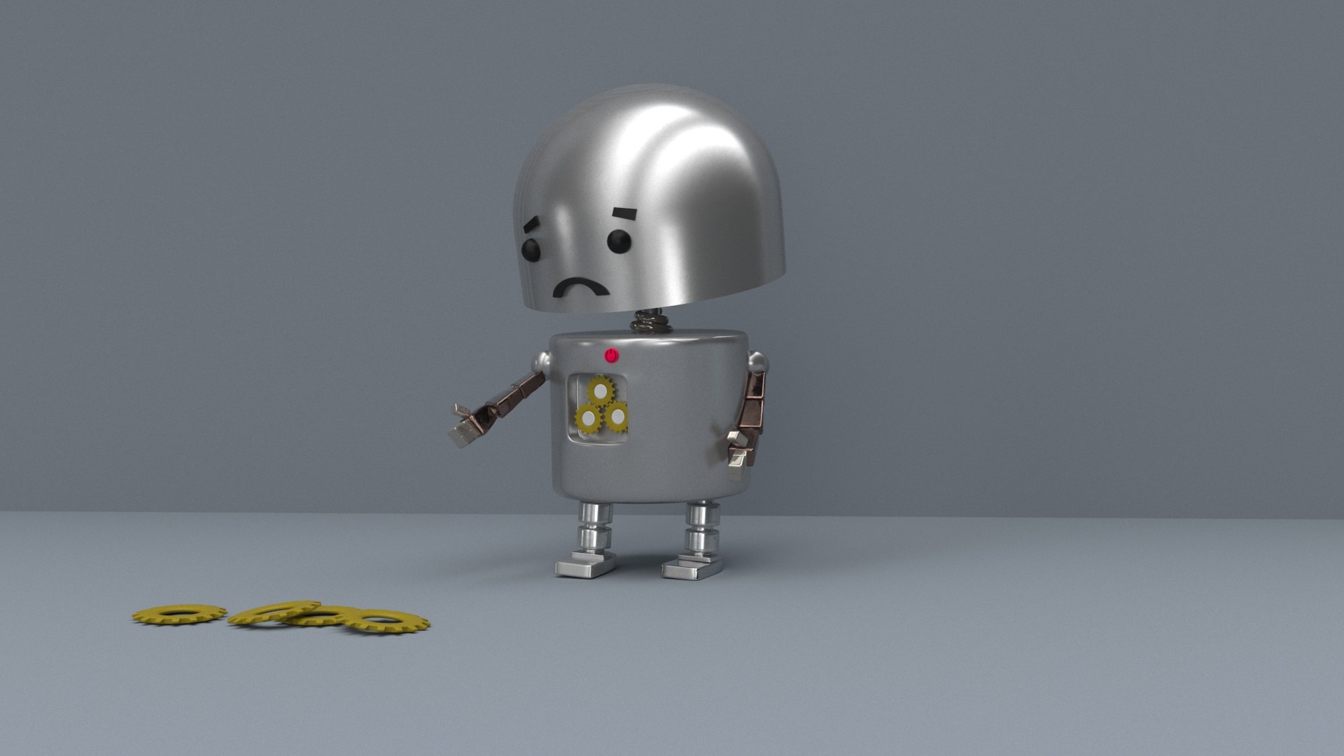 3D sad robot - TurboSquid 1685083
