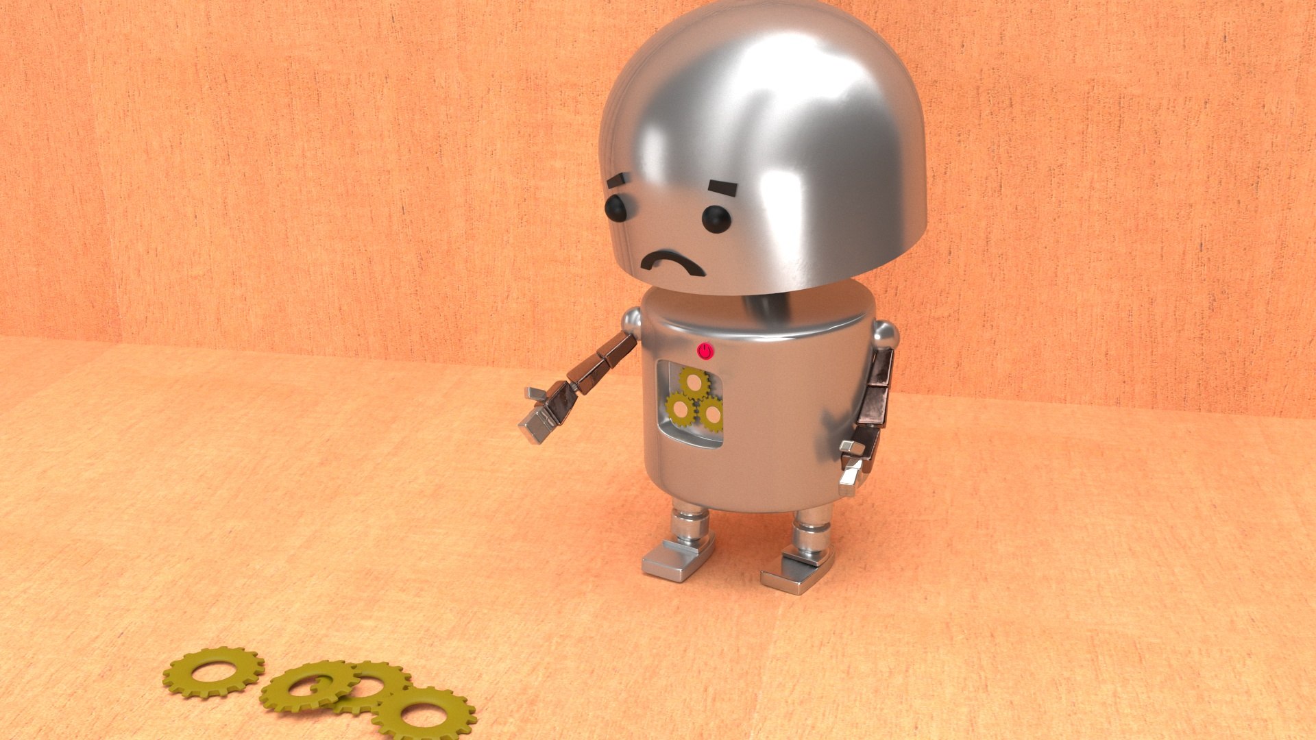 3D sad robot - TurboSquid 1685083