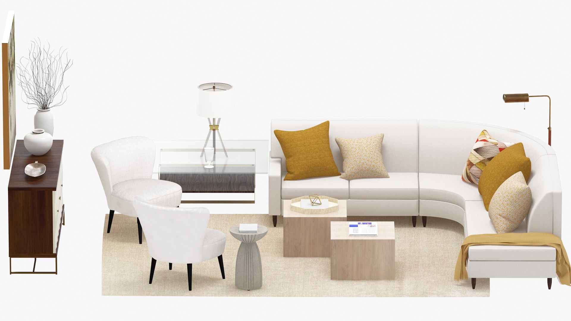 Ethan Allen GOLDEN HOUR LIVING ROOM 3D Model - TurboSquid 1998772