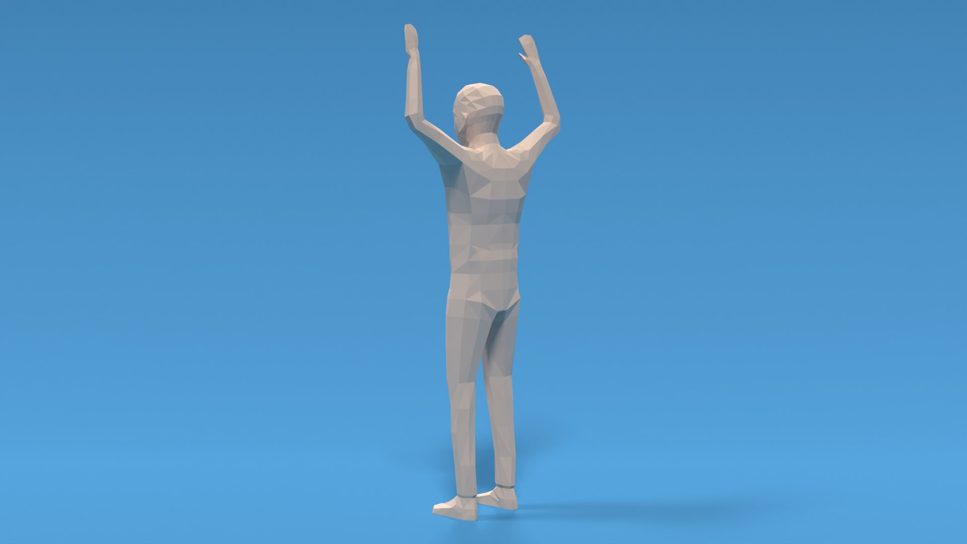 Low Poly Kid Hands Up Model - TurboSquid 1924946