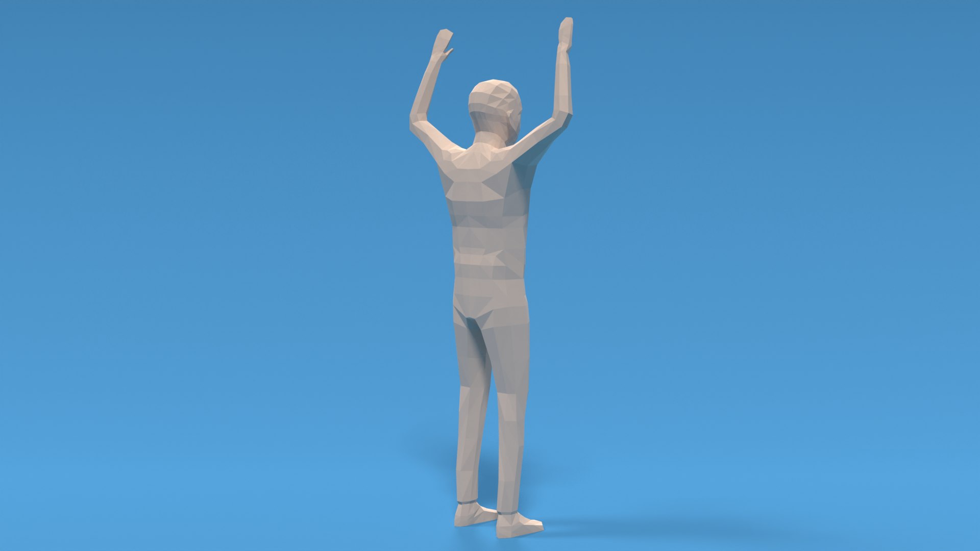 Low Poly Kid Hands Up Model - TurboSquid 1924946