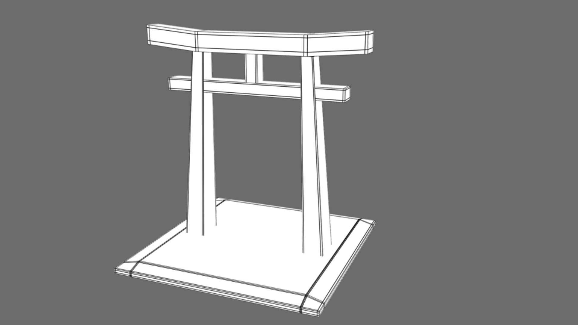 3D Japanese Tori Gate Model - TurboSquid 1397082