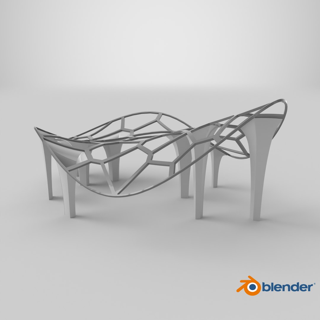 Futuristic Sci-Fi Parametric Pavilion Model - TurboSquid 2384963