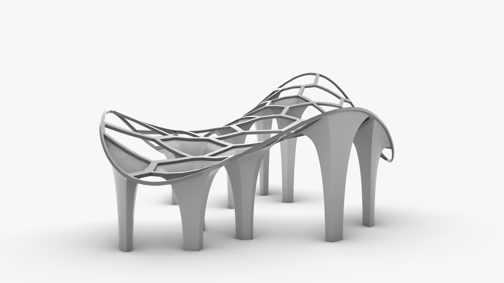 Futuristic Sci-Fi Parametric Pavilion Model - TurboSquid 2384963